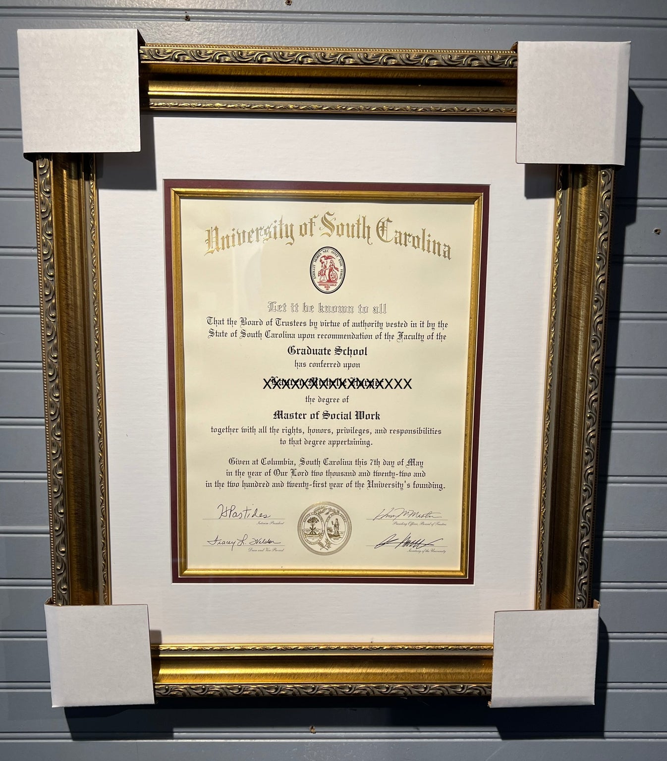 Diploma Frames for University of South Carolina – Vista Art & Framing