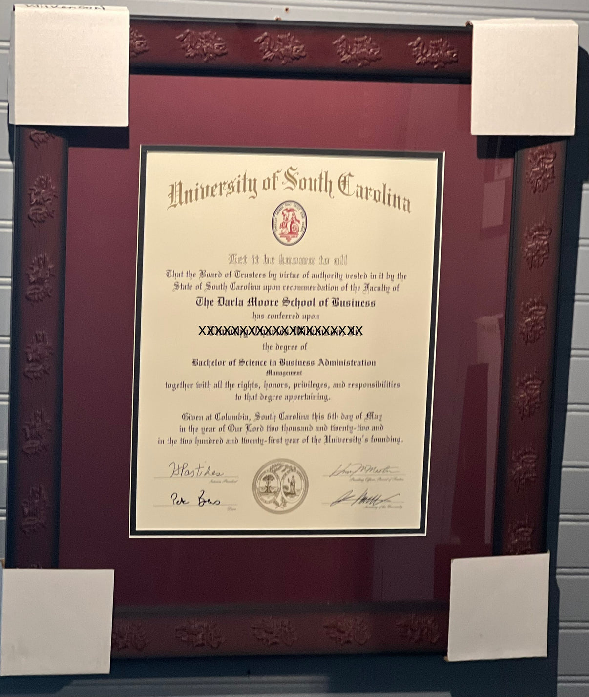 Diploma Frames for University of South Carolina – Vista Art & Framing